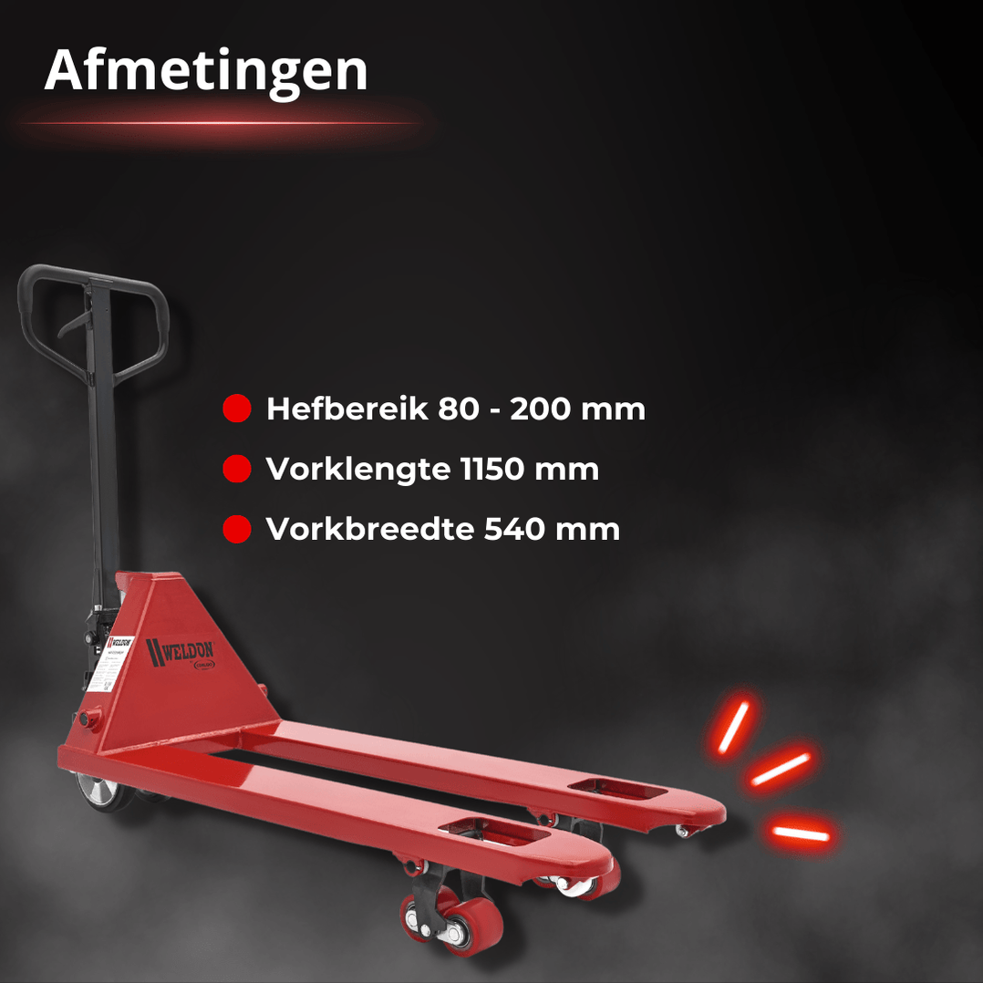 Weldon Palletwagen – 2500KG - Duurzaam en Gebruiksvriendelijk ...