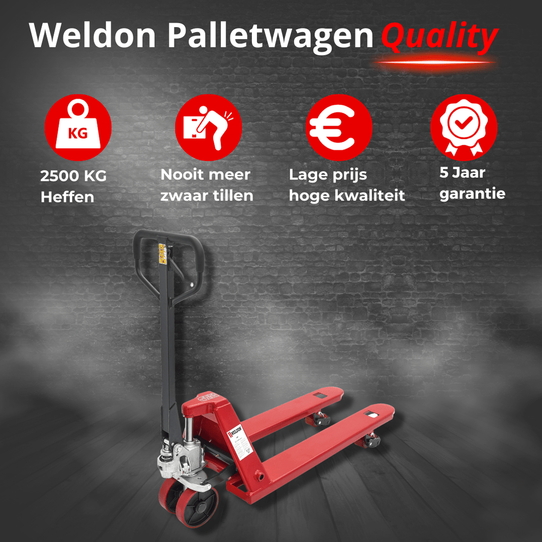 Weldon Palletwagen – 2500KG - Duurzaam en Gebruiksvriendelijk ...